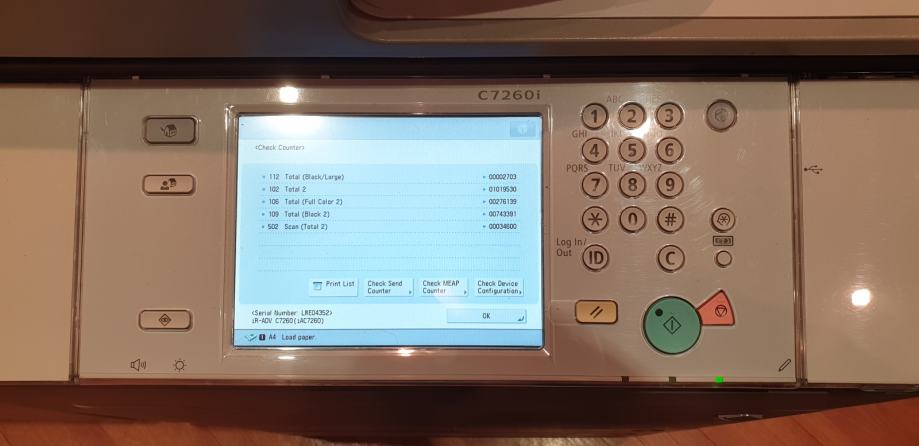 Multifunkcijski uređaj Canon imageRUNNER ADVANCE C7260i s FINISHEROM