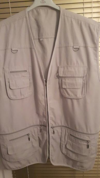 Muška pamučna jakna, prsluk, bez rukava, većih dimenzija, nova,