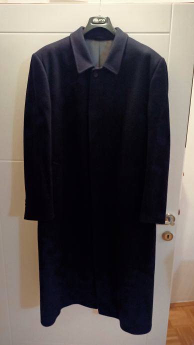 MUŠKI KAPUT MURA OD KAŠMIRA, NOVI, IZUZETAN, TAMNO PLAVI