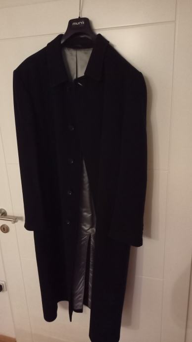 MUŠKI KAPUT MURA OD KAŠMIRA, NOVI, IZUZETAN, TAMNO PLAVI