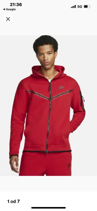 Nike tech fleech crveni M velicina