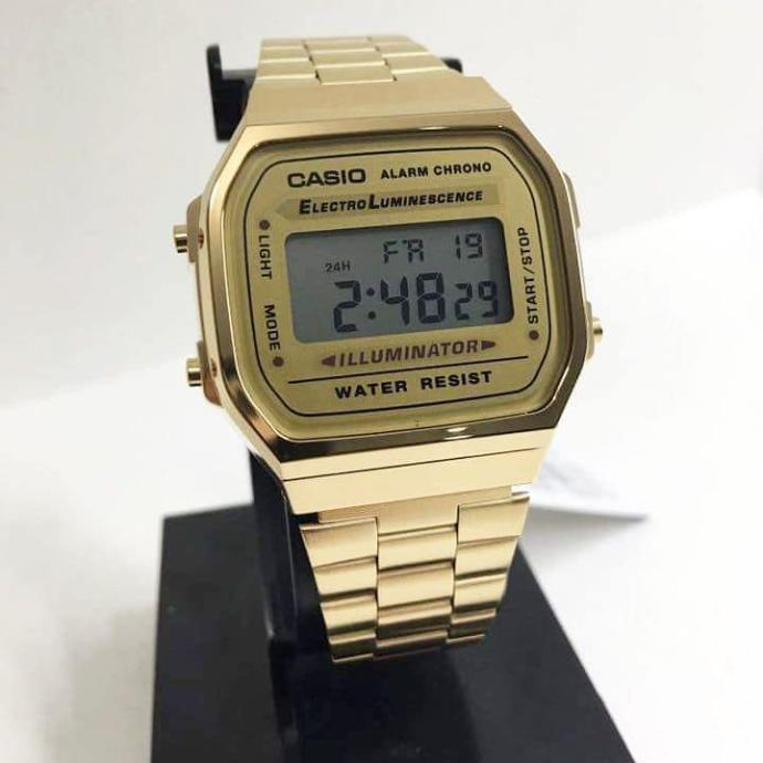 Casio A168 GOLD Unisex digitalni sat