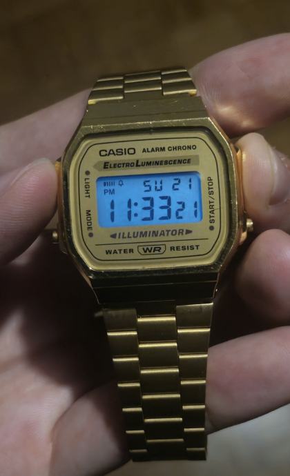 Casio Illuminator A168 Gold Plated Vintage