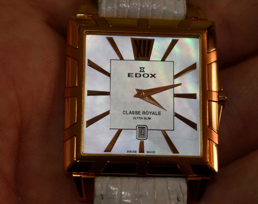 Edox Classe Royal,Ultra Slim,sedefni brojčanik,najtanji meh na Svijetu