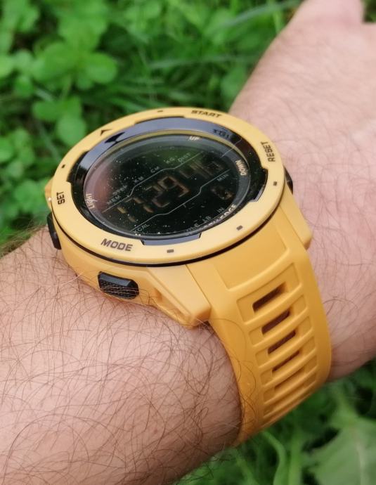 NORTH EDGE sportski digitalni kvarcni žuti ručni sat sa pedometrom