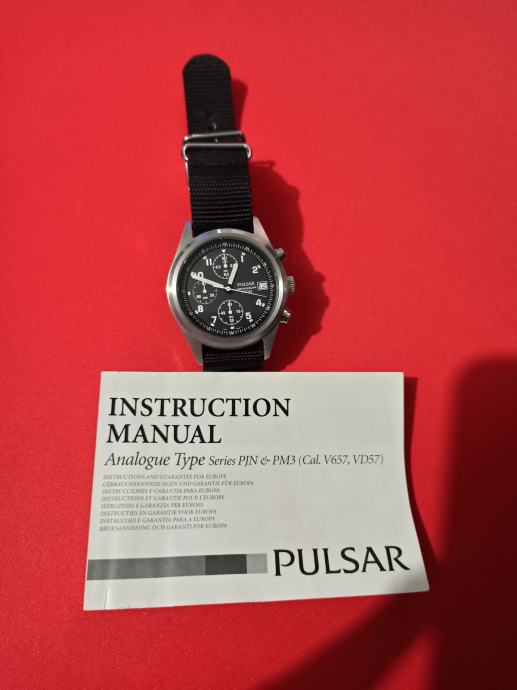 Pulsar Seiko PJN299X1 V657-X063 RAF GEN 1 civilna verzija, 39mm