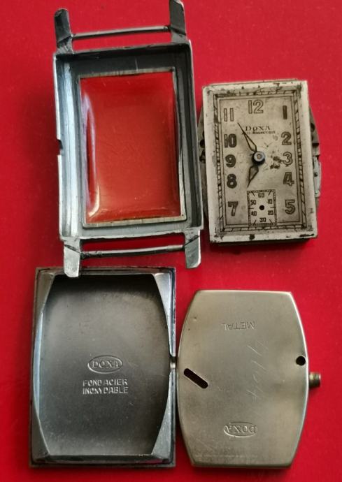 SAT DOXA LOCLE RECTANGULAR STAYBRITE-SWISS-1920. GODINA