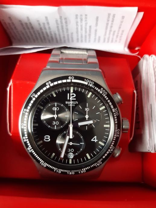 Swatch Irony Chrono Night Flight novi, nekorišten chronograph YVS444G