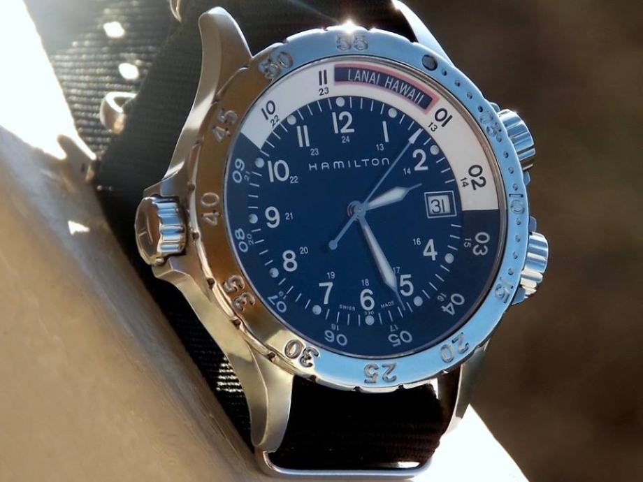 Veliki Hamilton Khaki Navy Sub GMT