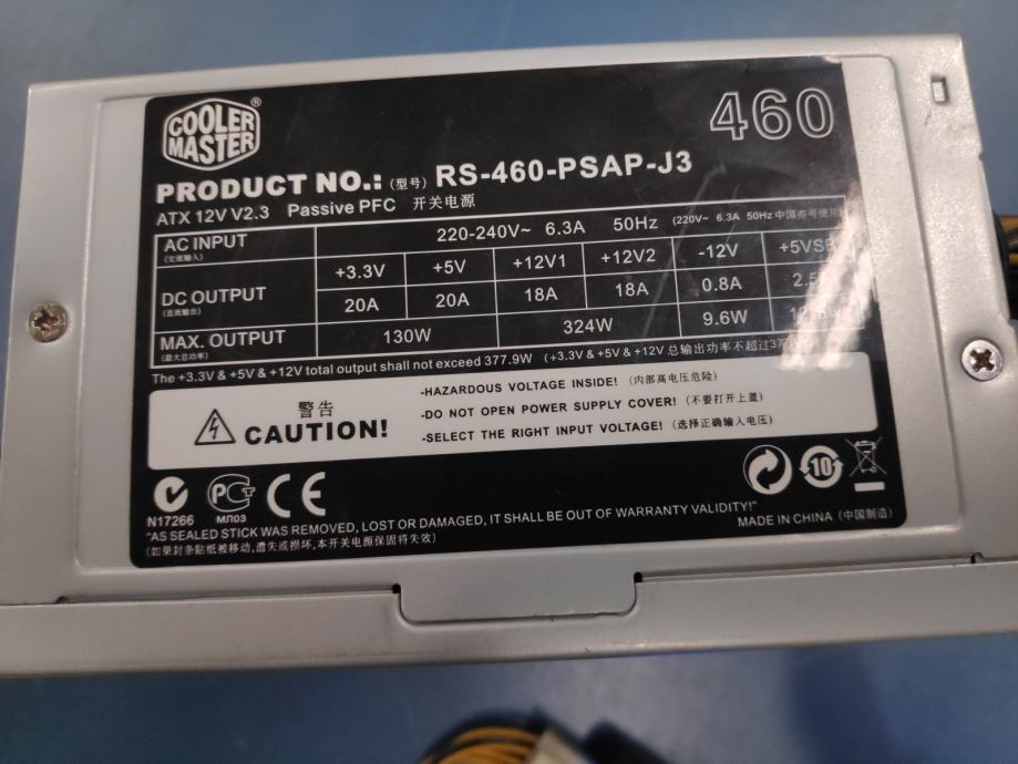 ATX Napajanje Cooler Master RS-460-PSAP-J3