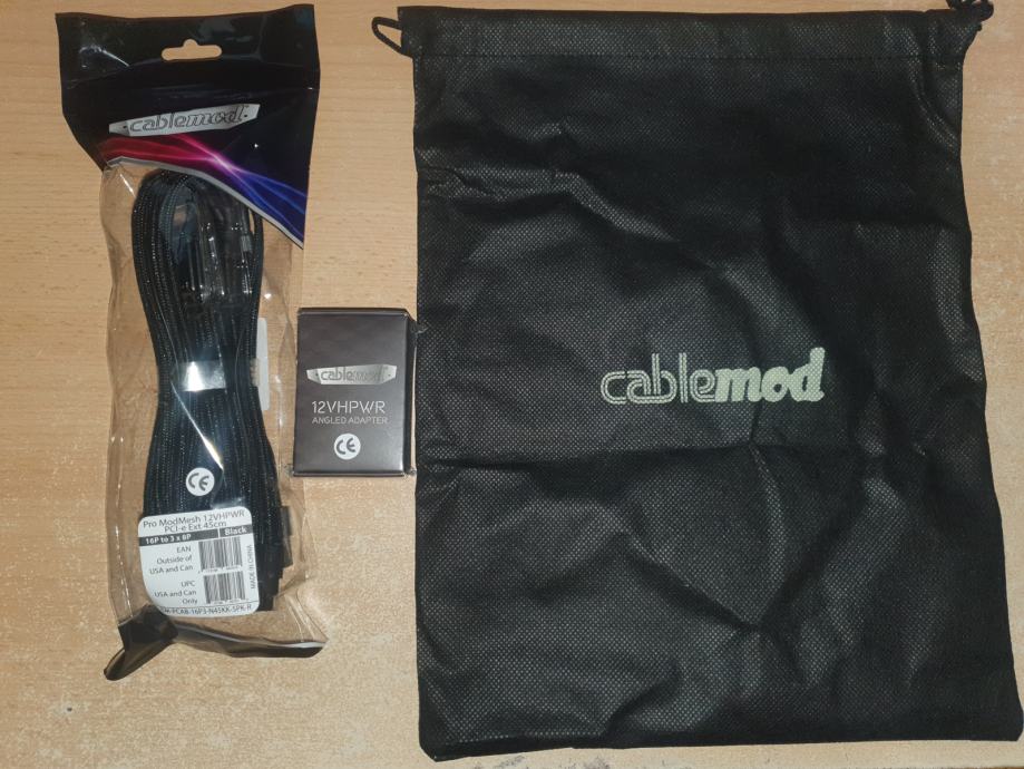 CableMod Pro ModFlex 12VHPWR PCI-e + CableMod 12VHPWR Angled Adapter