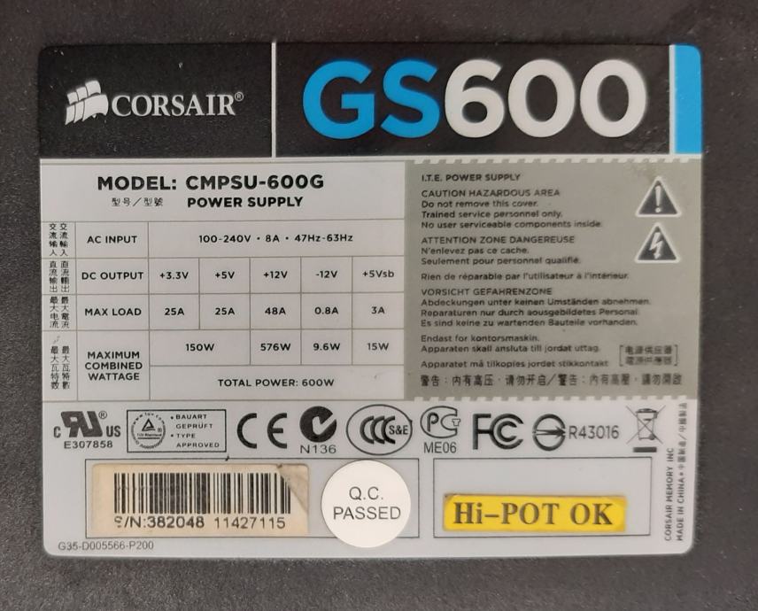 Corsair GS600