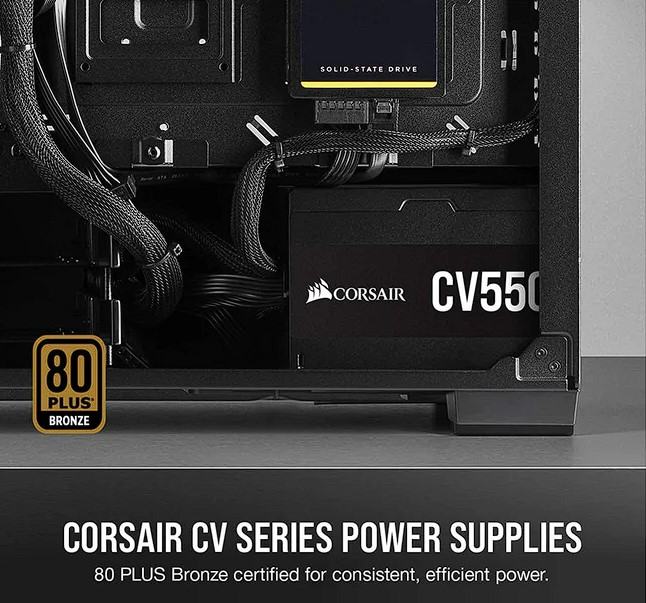 Corsair CV550 - 550 Watt 80 Plus® Bronze Certified PSU