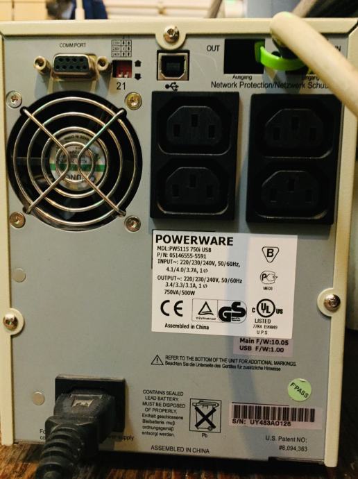 Eaton PowerWare 5115 750VA/500w cisti sinus 24V/230V UPS