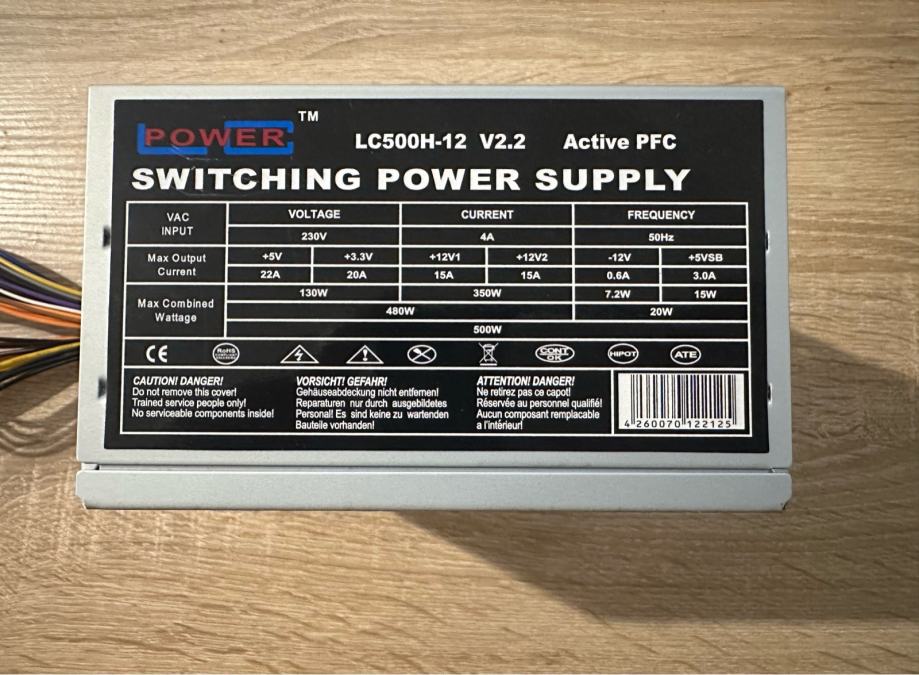 LC Power 500W, LC500H-12