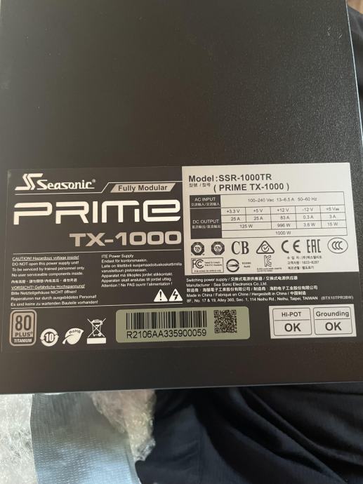 Seasonic SSR-1000TR PRIME Ultra Titanium napajanje,1000W, 80+ Titanium
