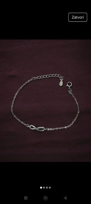 Infinity simbol narukvica S925