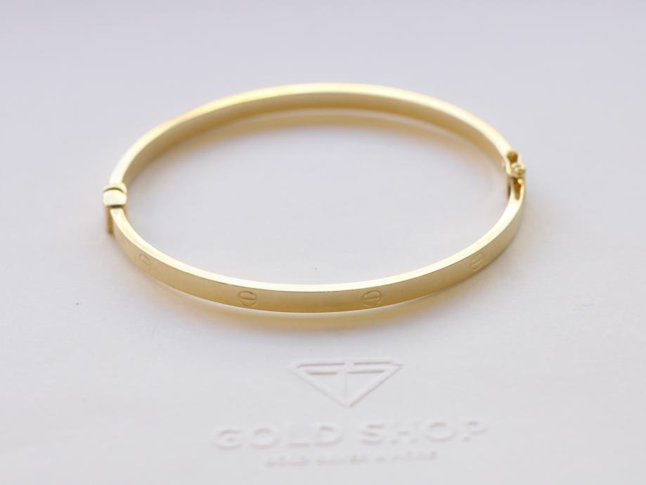NARUKVICA LOVE BRACELET ZLATO 14K (585) 7,36g NOVO • GOLD SHOP