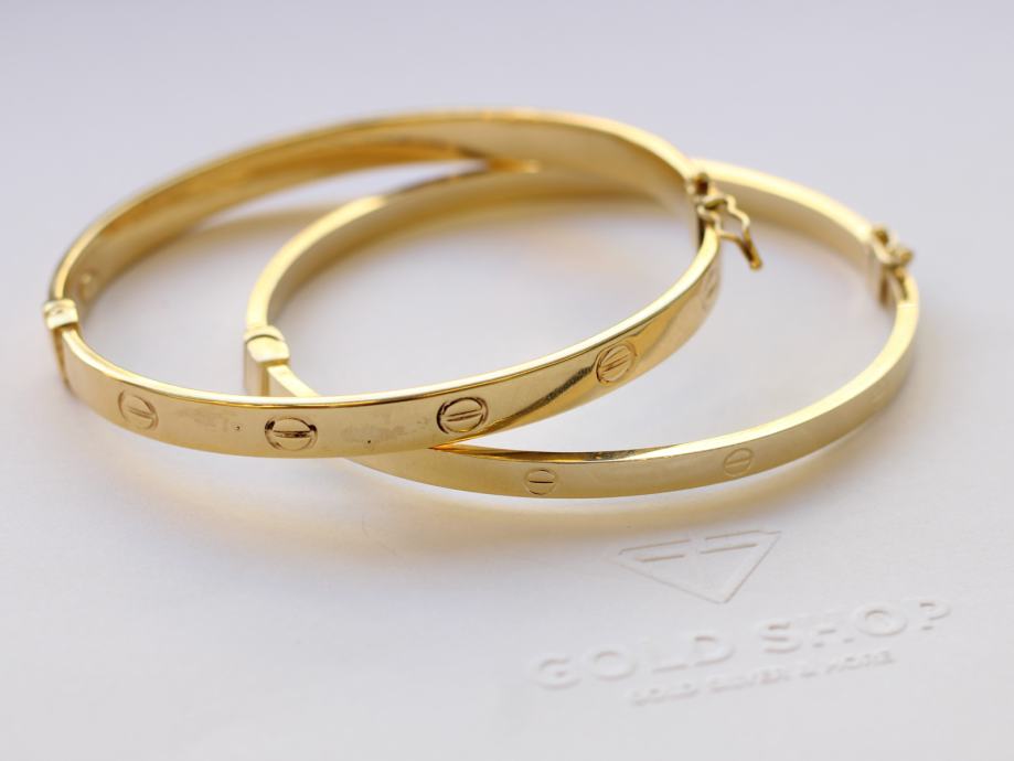 NARUKVICA LOVE BRACELET ZLATO 14K (585) 7,36g NOVO • GOLD SHOP