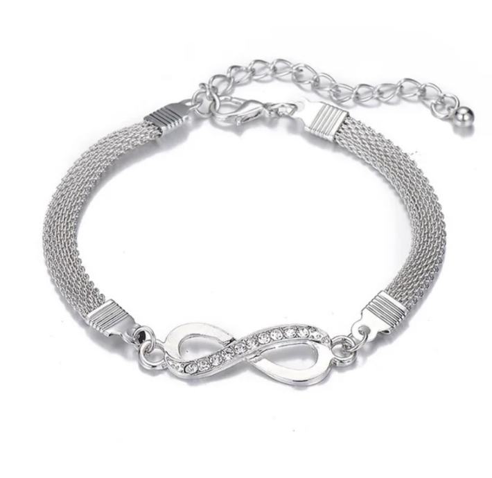 Narukvica, sa znakom Rhinestone Infinity Bracelet *NOVO*