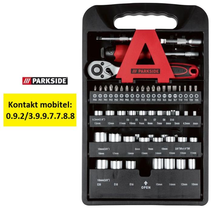 Parkside set nasadnih kljuceva (gedore) PSSS 61 D4, 61 kom (NOVO)