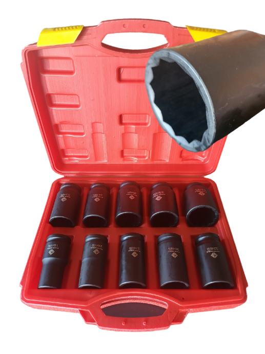 Set od 10 dubokih dvanaesterokutnih udarnih kovanih gedora