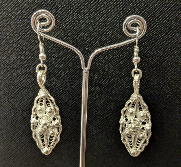 Srebrne Filigran Naušnice