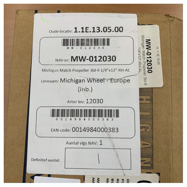 Michigan Match trokraki aluminijski propeler 9-1/4x12 RH - 12030