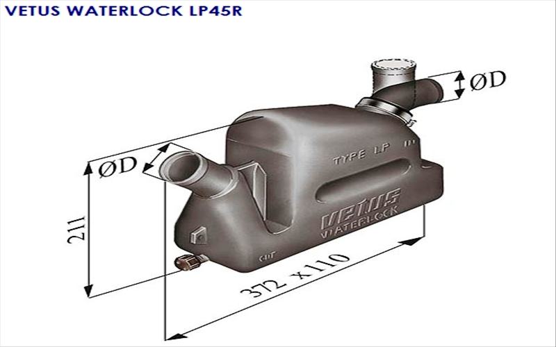 Brodski Auspuh VETUS WATERLOCK LP50R
