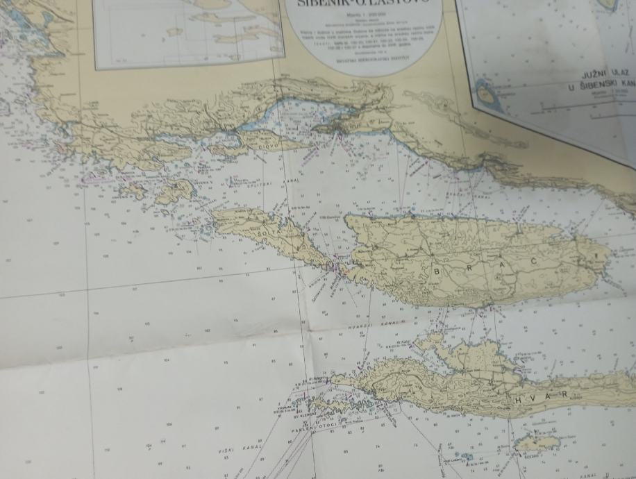 NAUTIČKA KARTA ŠIBENIK-O.LASTOVO