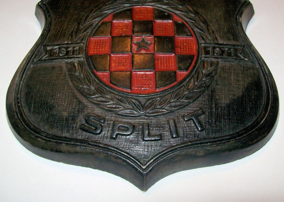 Hajduk Split grb štit zidni ukras 1971