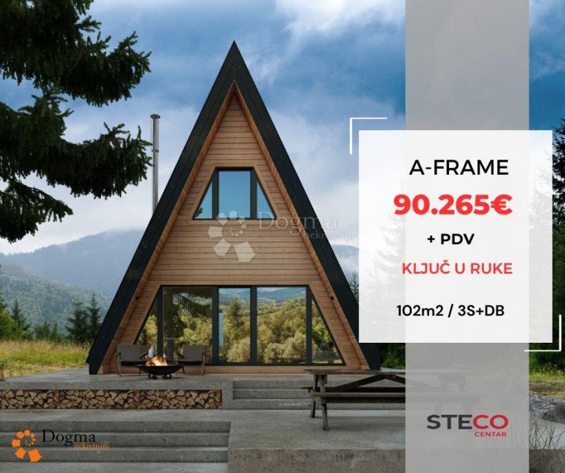 A frame atraktivna montažna kuća (prodaja)