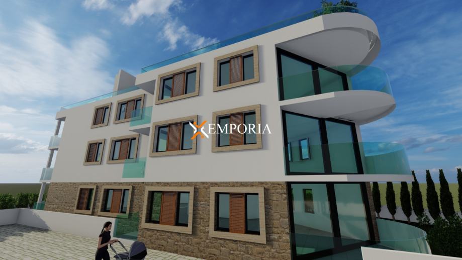 Novi apartman s krovnom terasom 1. red do mora - lift - Sukošan