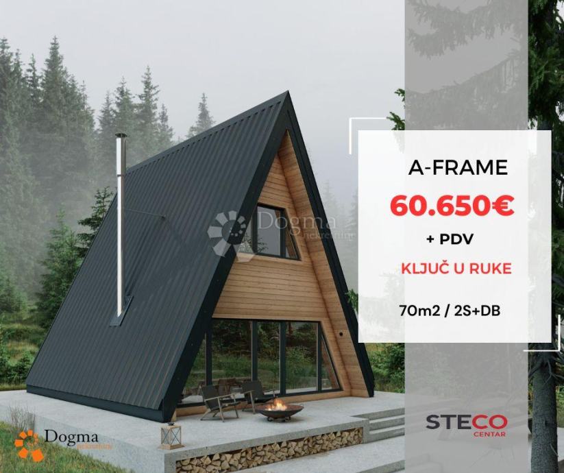 Atraktivna A frame montažna kuća (prodaja)