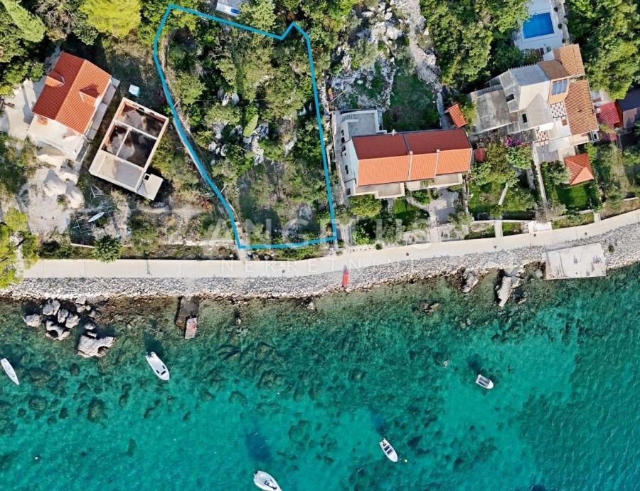 Dubrovačko primorje, Slano – građevna parcela prvi red do mora, 770 m2