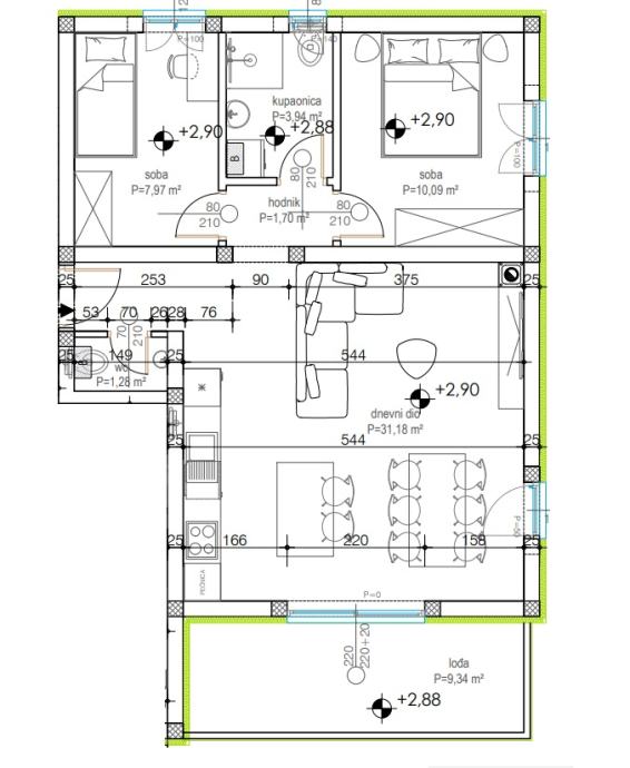 ZADAR: DVOSOBAN STAN NA PRVOM KATU - SUPER RASPORED (prodaja)