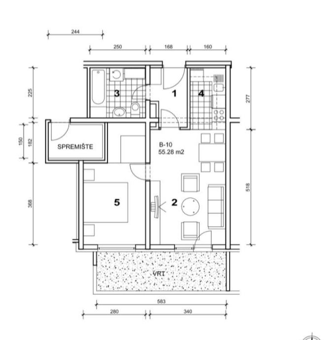 FERENŠĆICA - LOVINČIĆEVA, DVOSOBAN, 50 m2, novogradnja, GPM ...