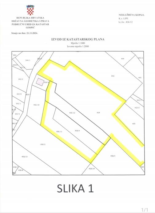 Građevinsko i poljoprivredno zemljište, Lipe , Gospić, 23884 m2