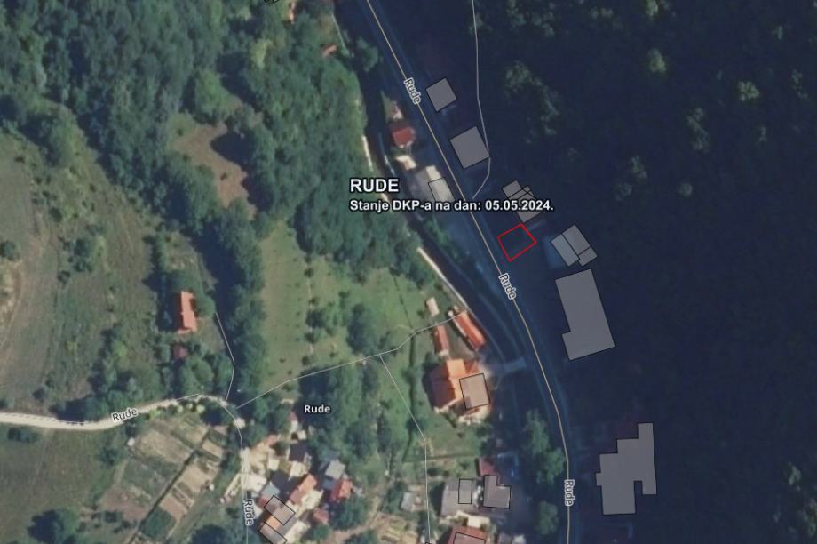 Građevinsko zemljište (dio dvorišta), Rude, 61 m2, DRAŽBA
