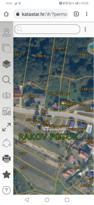 Građevinsko zemljište, Rakov Potok, 1140 m2 (22 € /m2)