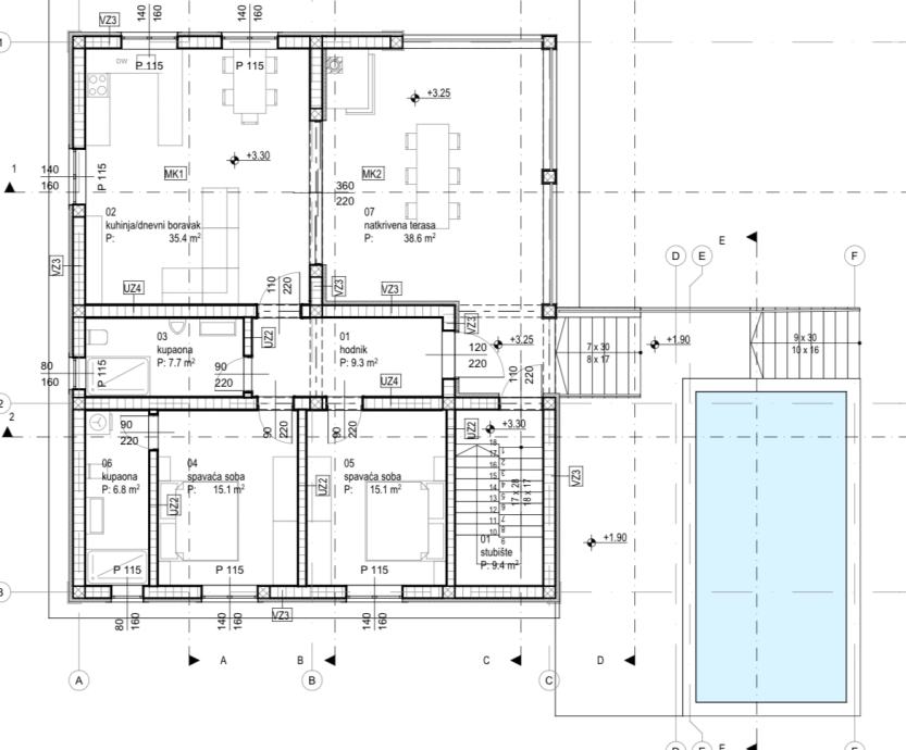 Hvar, Jelsa, dvosoban stan s bazenom u izgradnji NKP 108.70 m2 (prodaja)
