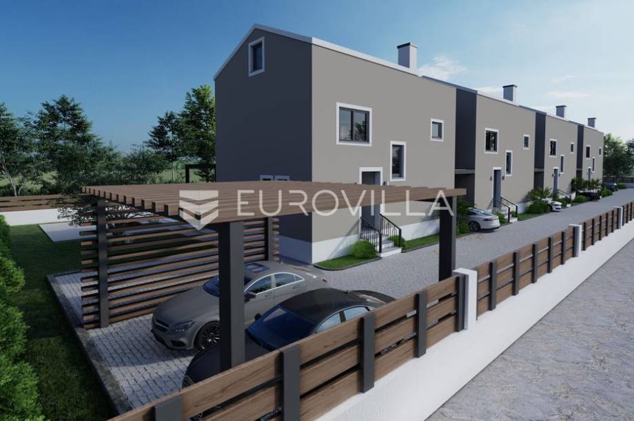 Istra, Baderna, kuća u nizu s vlastitim bazenom i pogledom na more ...