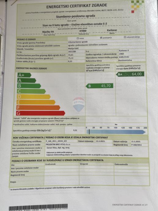 Karlovac; Švarča, potpuno renoviran trosoban stan 58 m2 (prodaja)