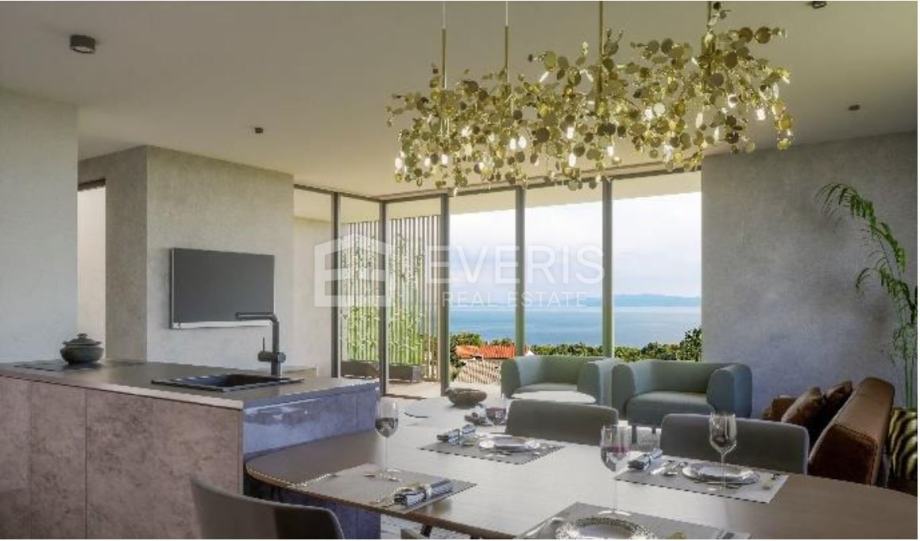 Kastav, Ćikovići, stan 153 m2 s pogledom na more (prodaja)