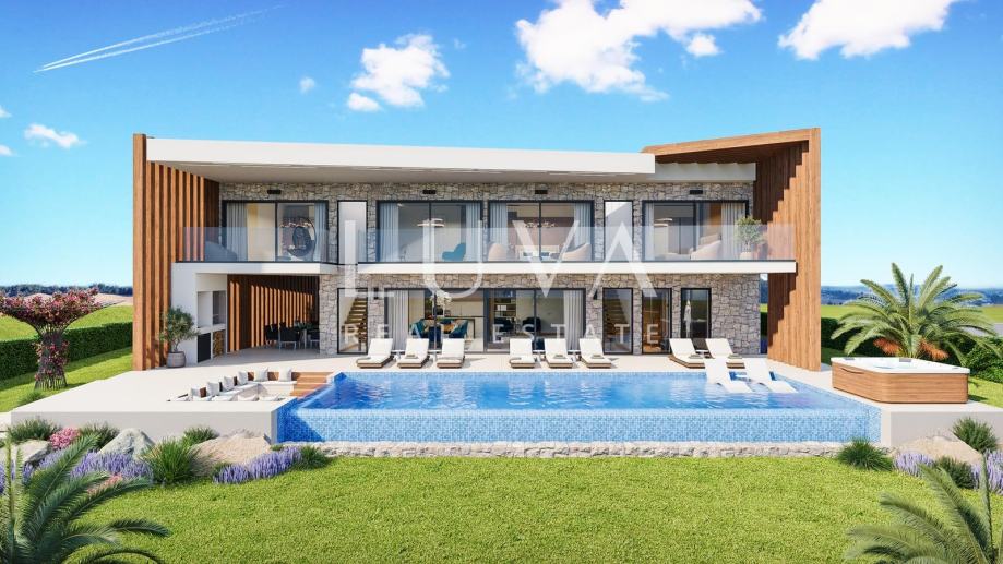 Kaštelir, Novigrad, luksuzna vila s bazenom, projekt (prodaja)