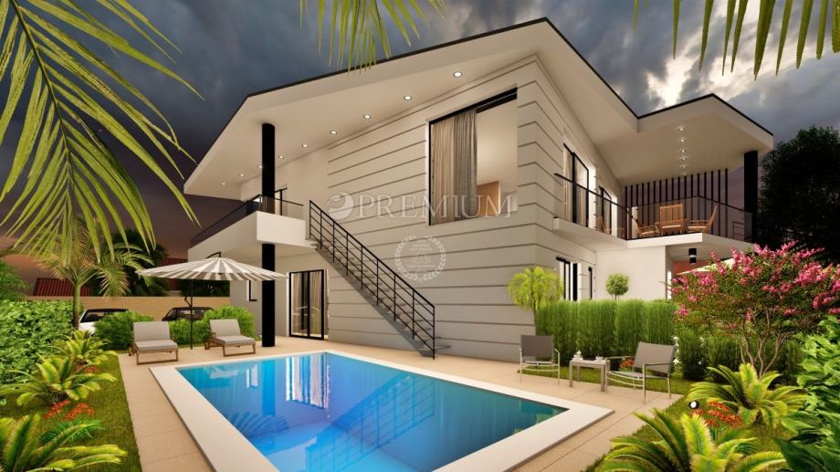 Malinska, impozantna dvojna kuća s bazenom! (prodaja)