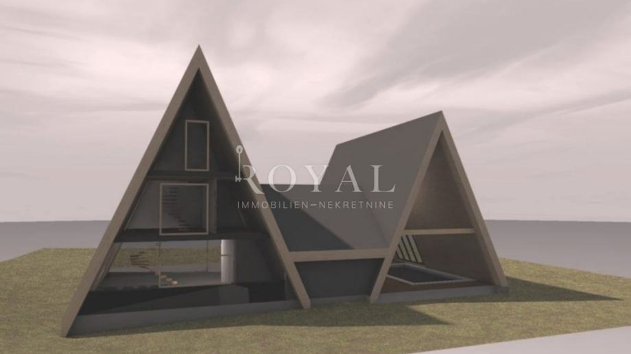 Mrkopalj – Sunger, građevinsko zemljište 2400 m² s projektom A-frame k