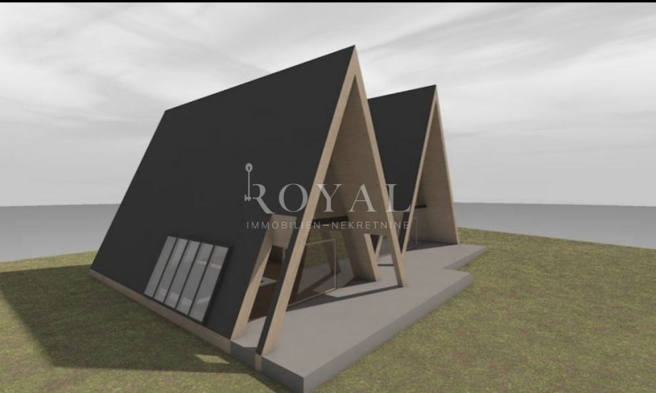 Mrkopalj – Sunger, građevinsko zemljište 2400 m² s projektom A-frame k