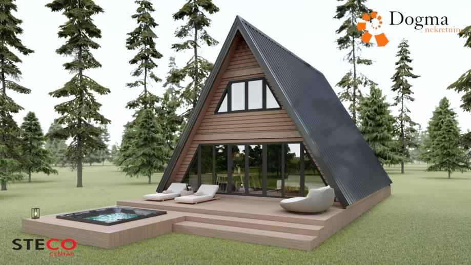 Niskoenergetska montažna kuća A-FRAME - V2