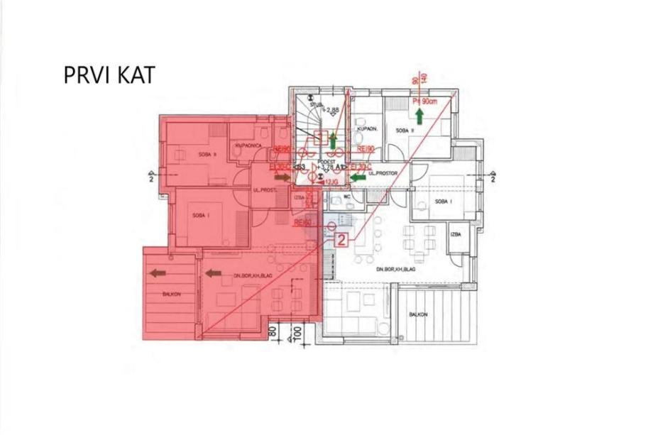 NOVALJA - dvosoban stan na prvom katu (prodaja)